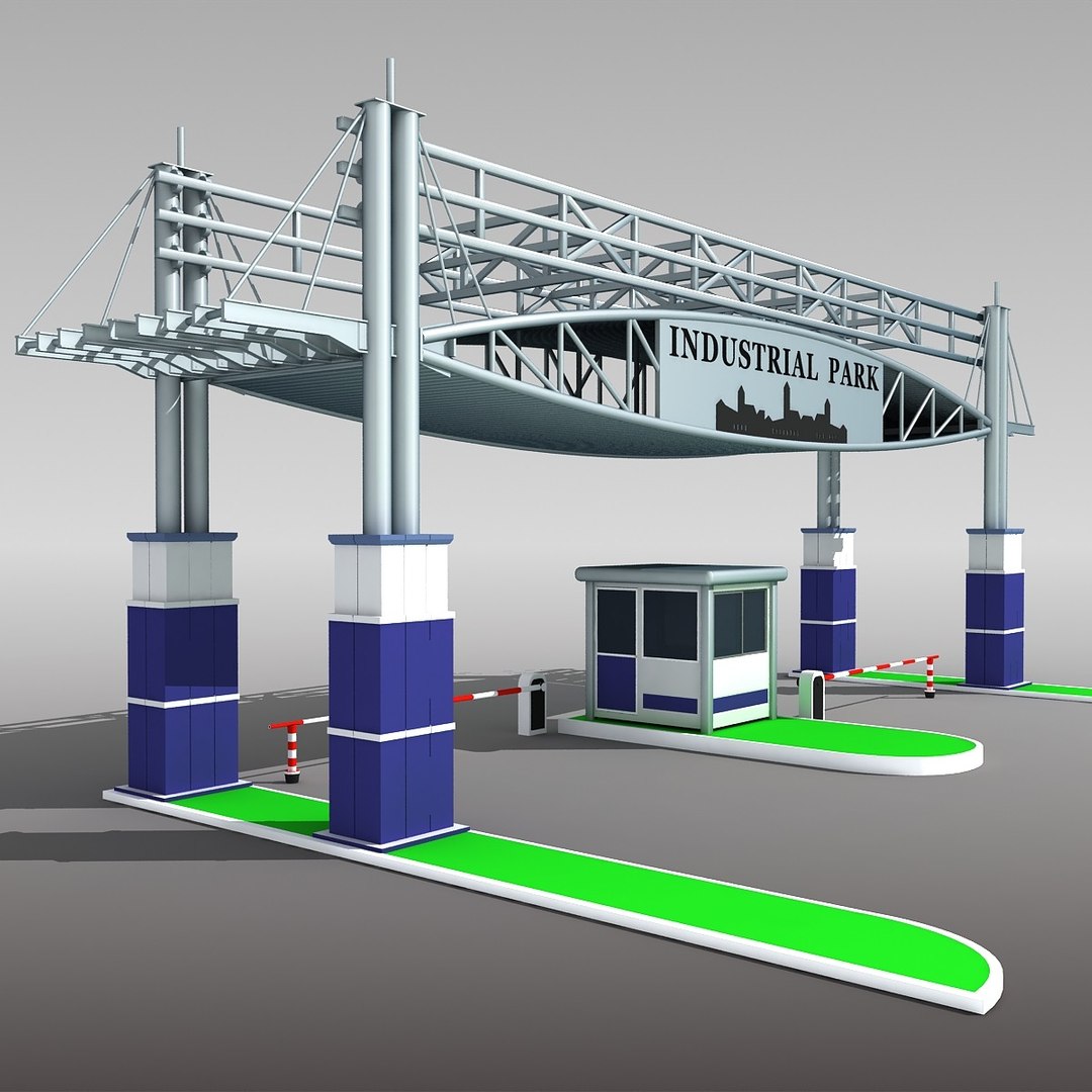 Industrial Gateway 3d Model