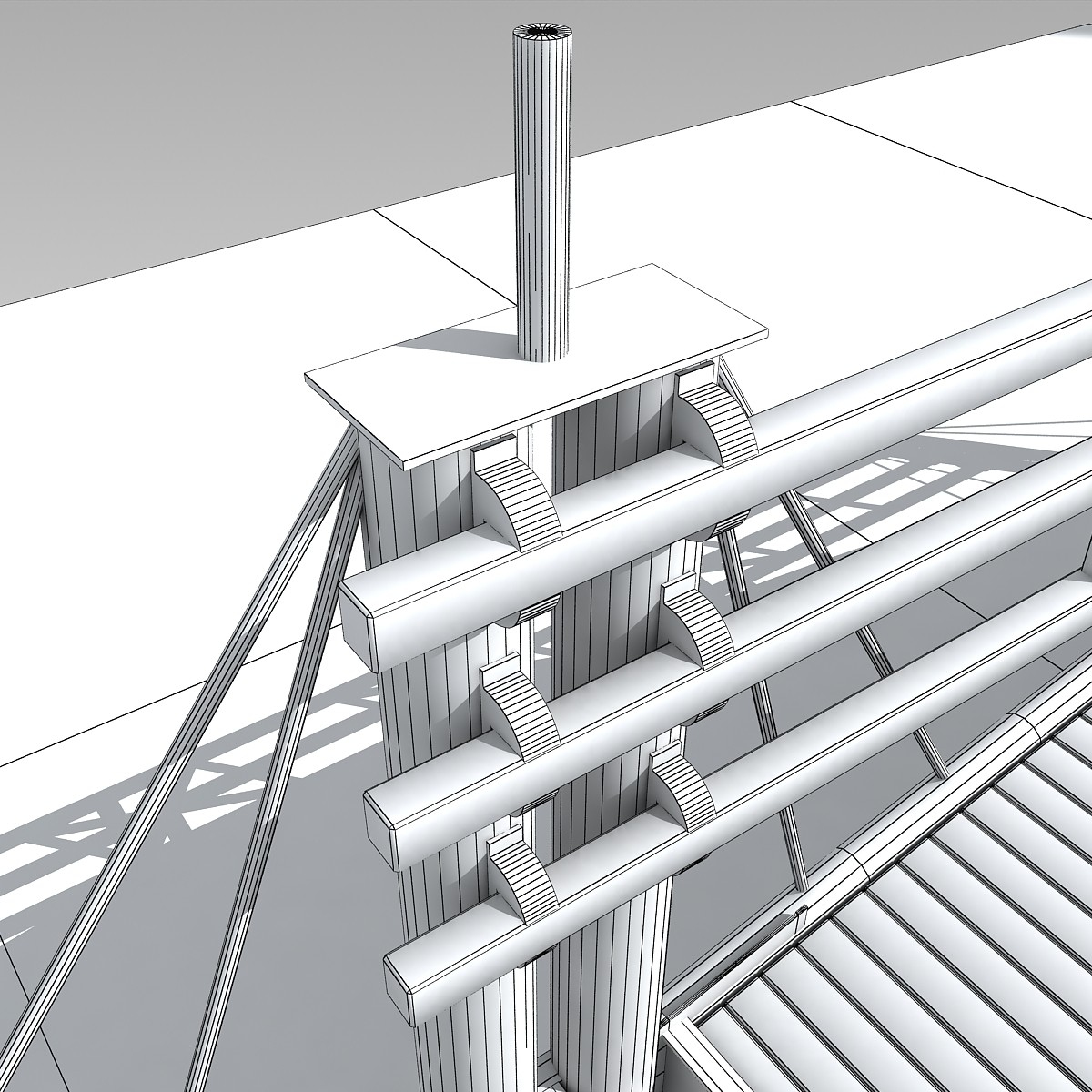 industrial gateway 3d model