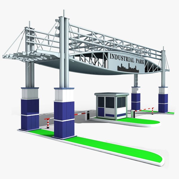 industrial gateway 3d model