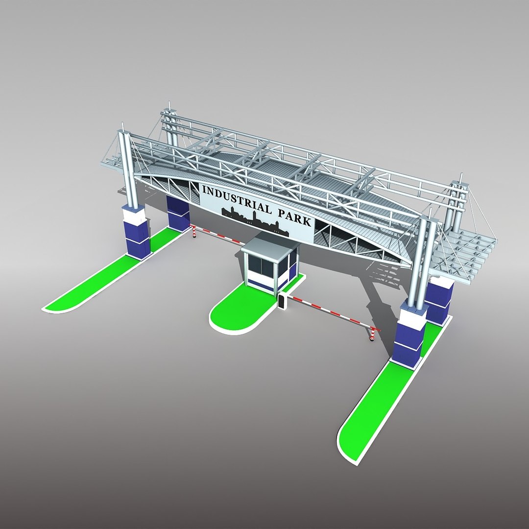 Industrial Gateway 3d Model