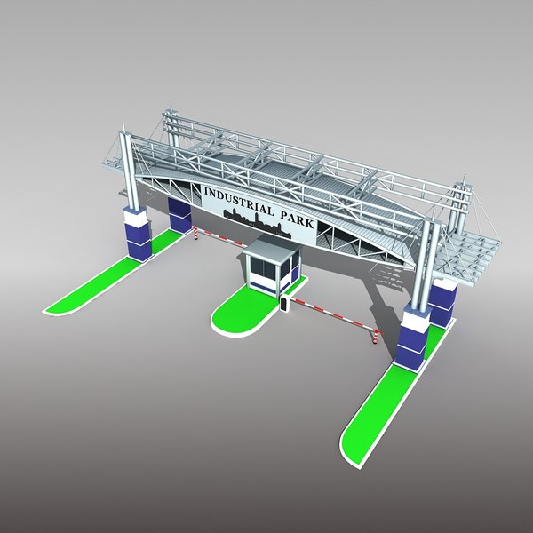 industrial gateway 3d model