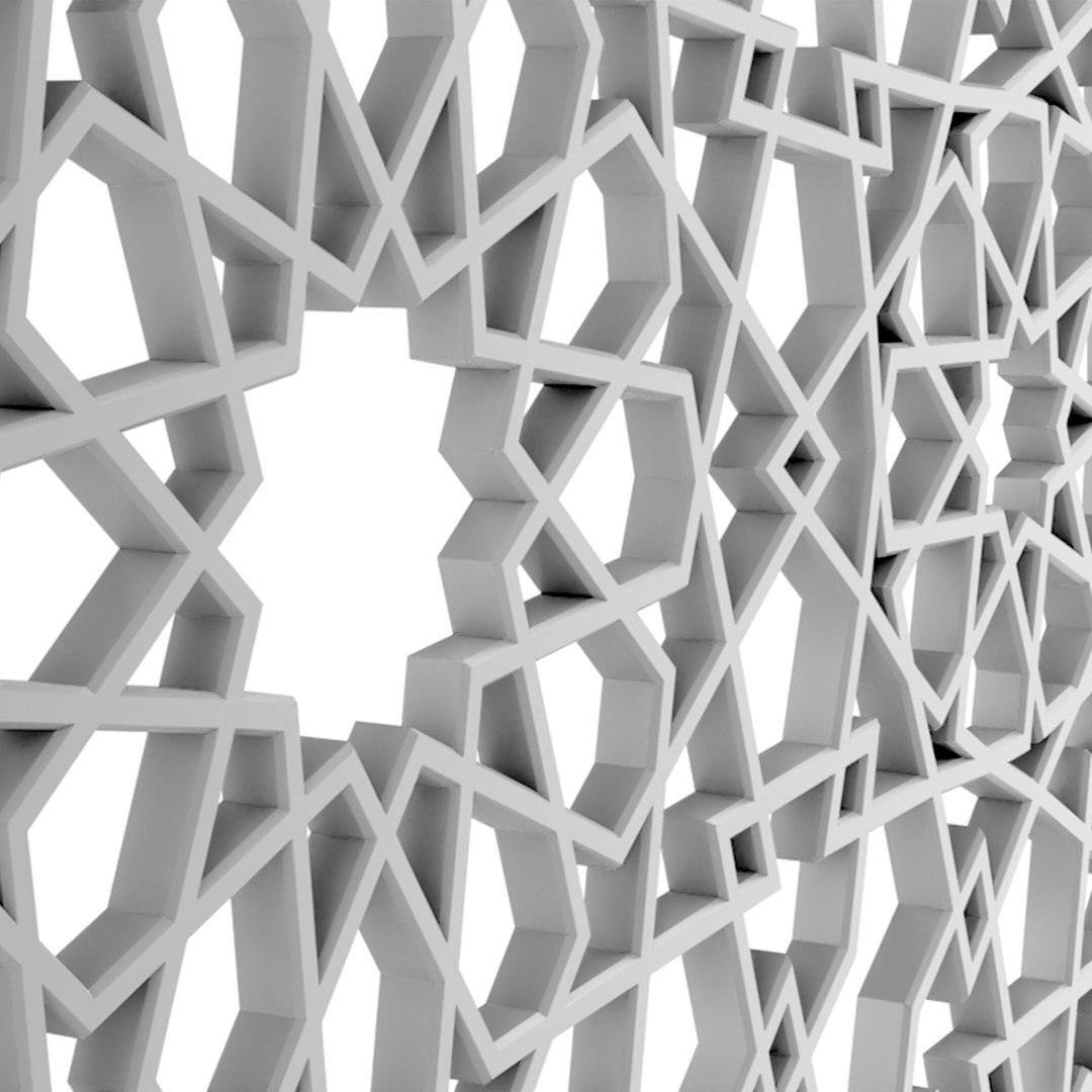 Arabic Decorative Pattern 3D Model - TurboSquid 1351096