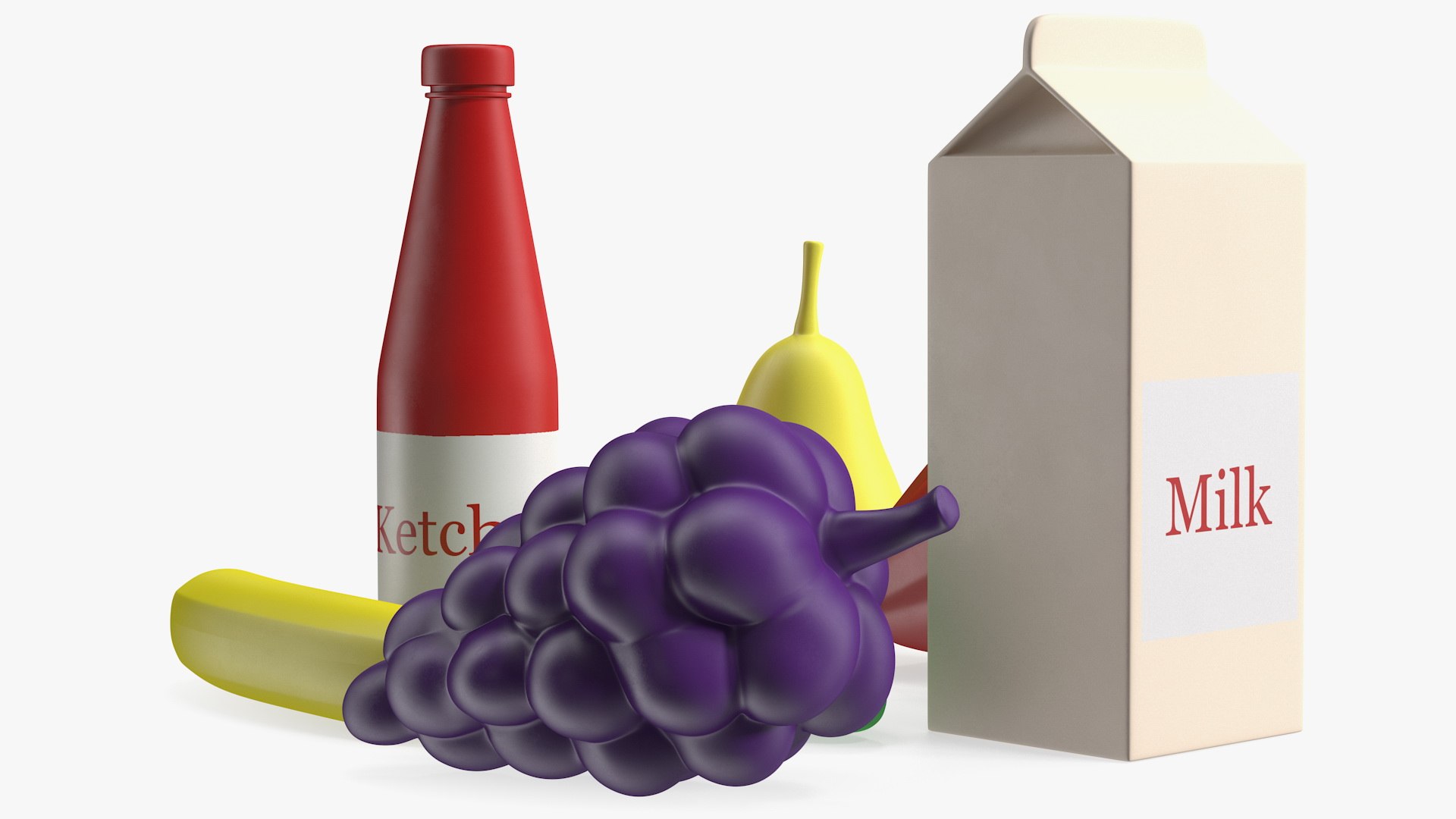 Children Toy Food Set 3D Model - TurboSquid 1632453