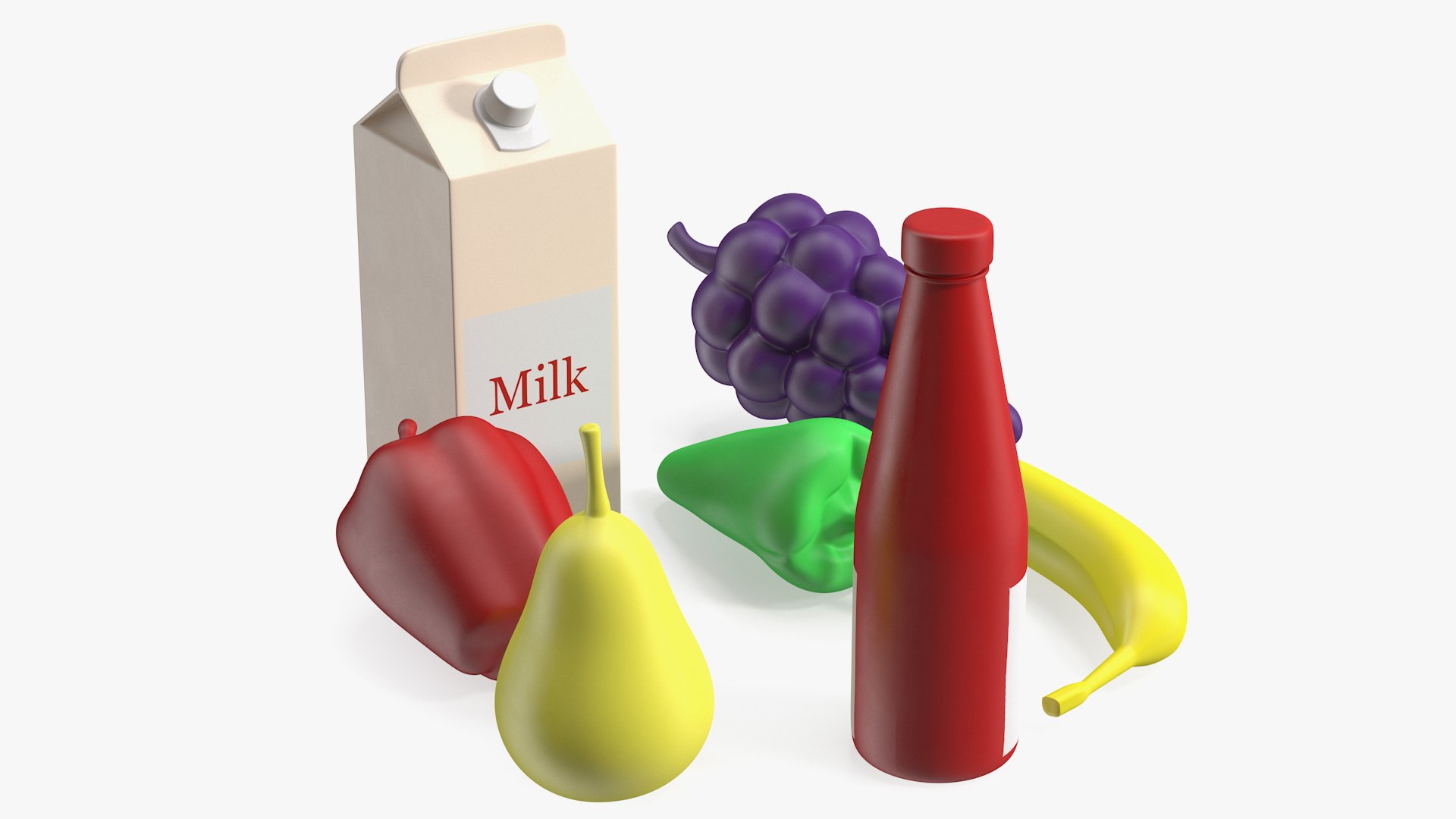 Children Toy Food Set 3D Model - TurboSquid 1632453