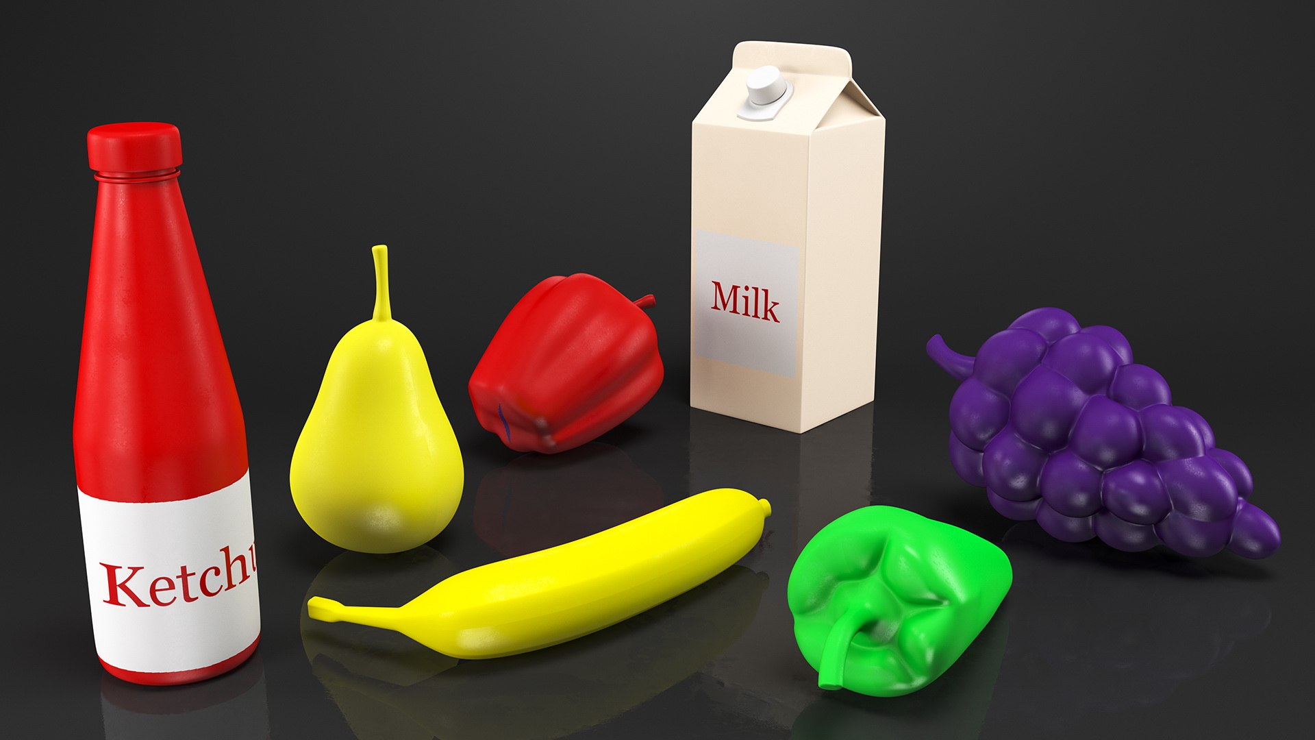 Children Toy Food Set 3D Model - TurboSquid 1632453