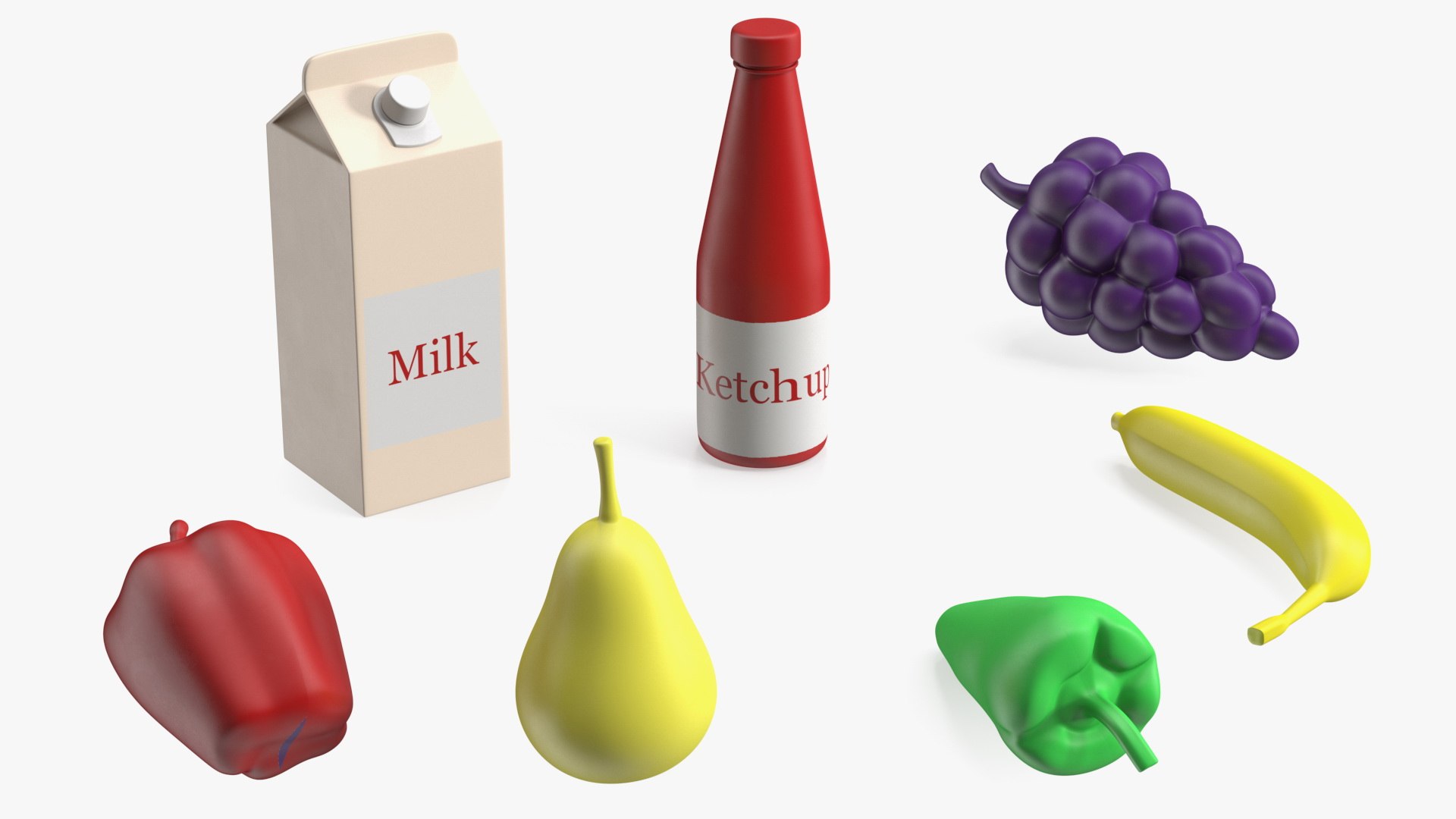 Children Toy Food Set 3D Model - TurboSquid 1632453