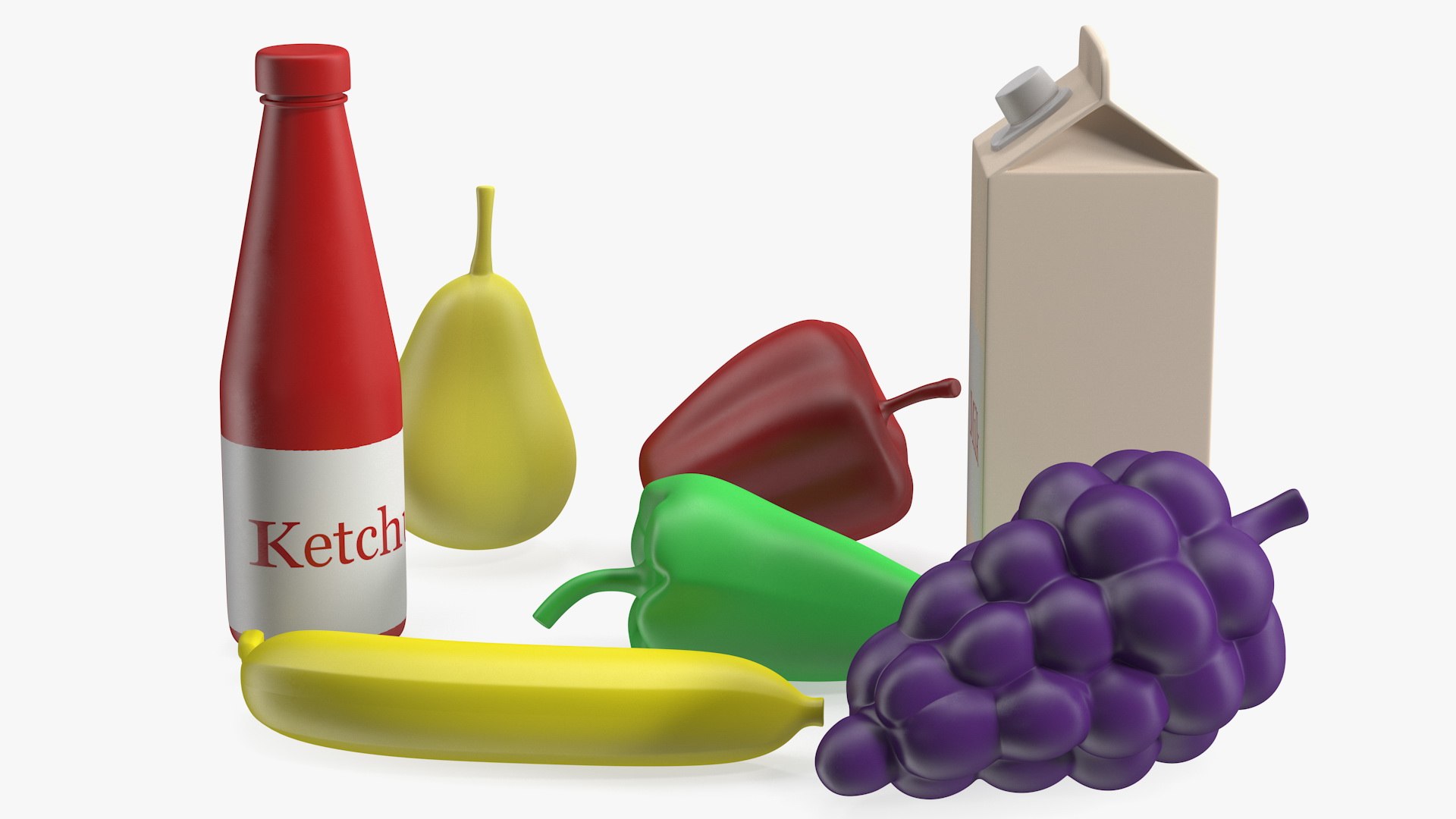 Children Toy Food Set 3D Model - TurboSquid 1632453