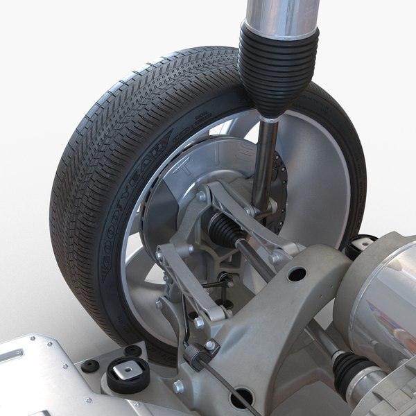 3d tesla s chassis modeled