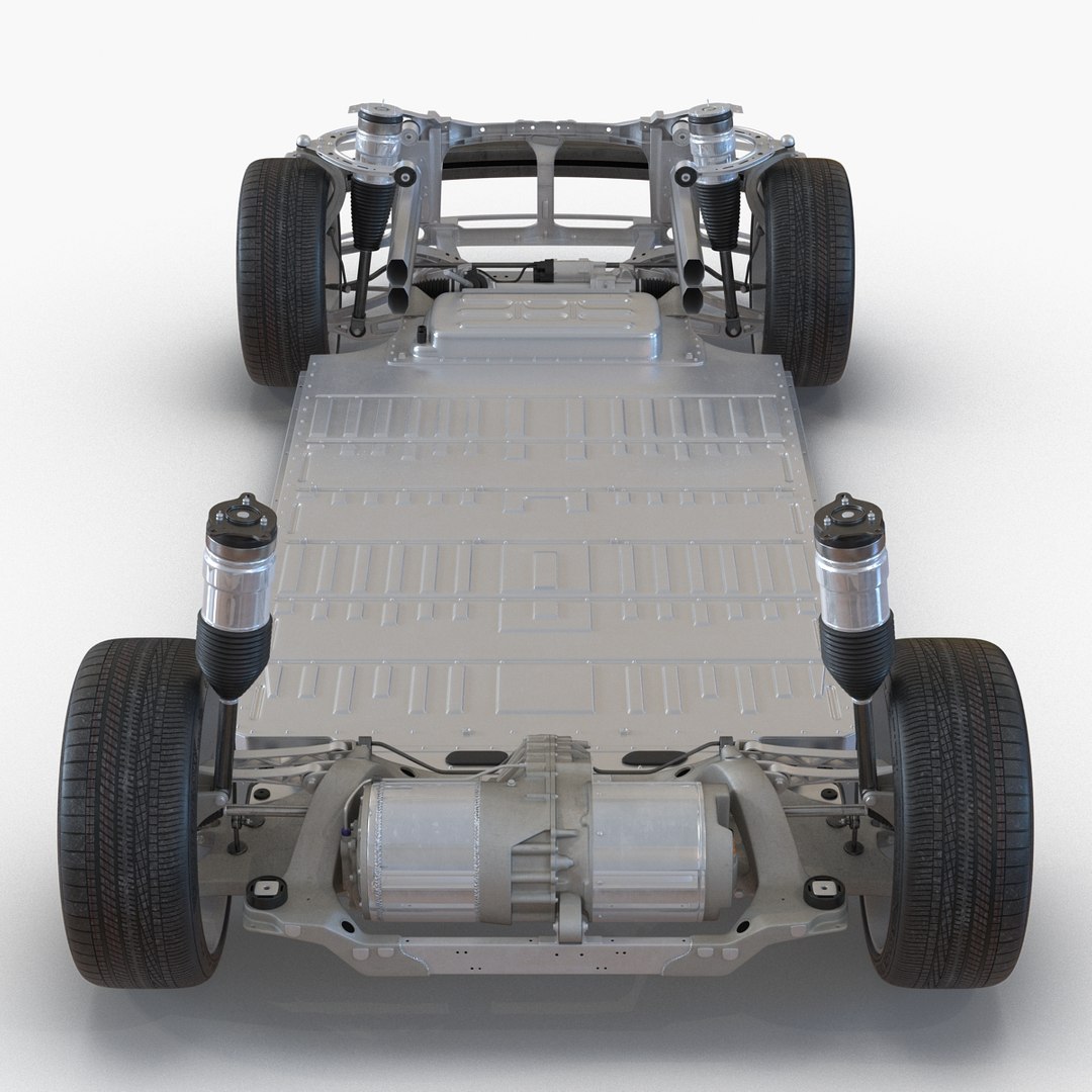 3d tesla s chassis modeled