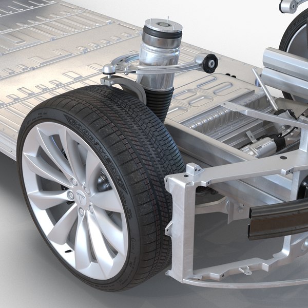 3d tesla s chassis modeled