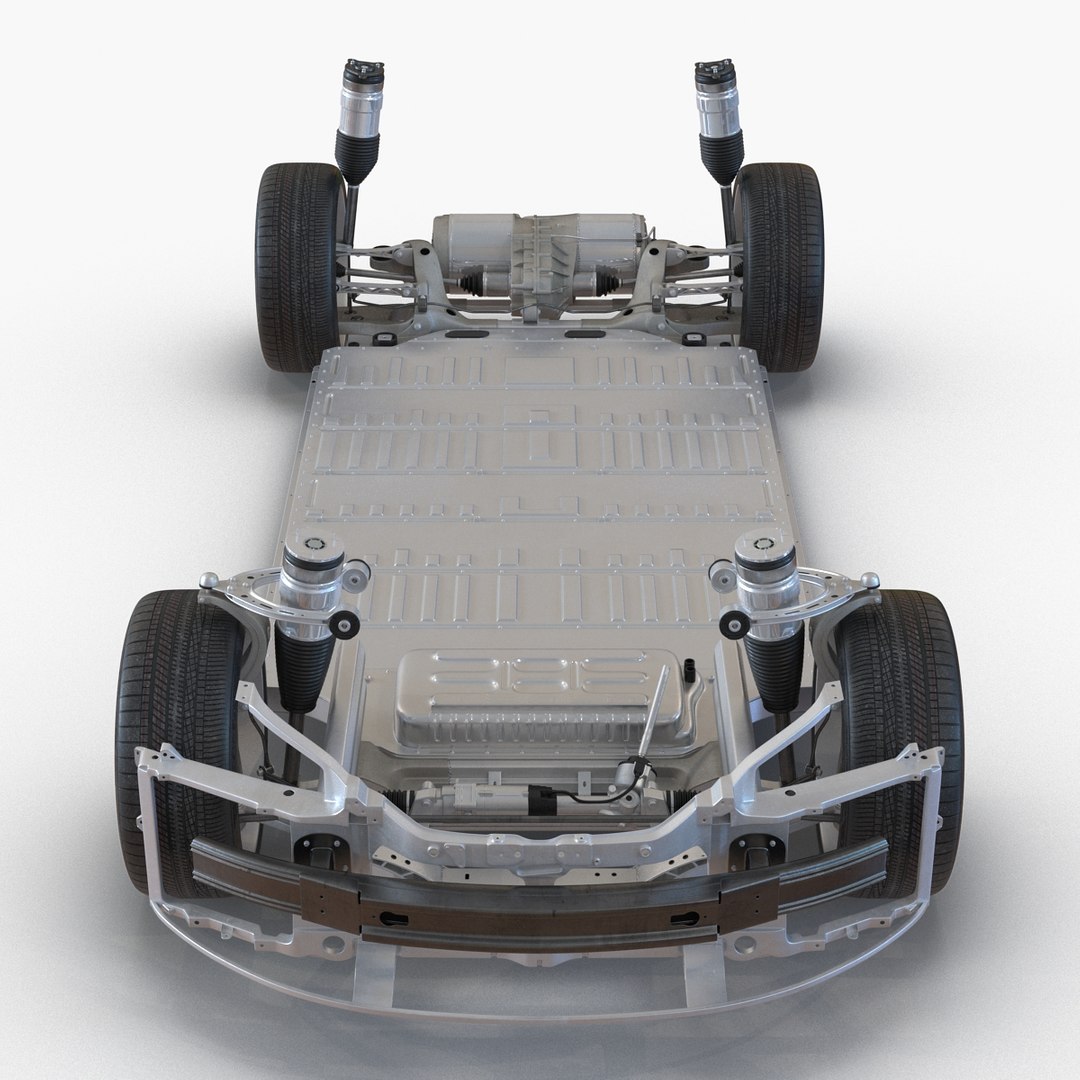 3d tesla s chassis modeled