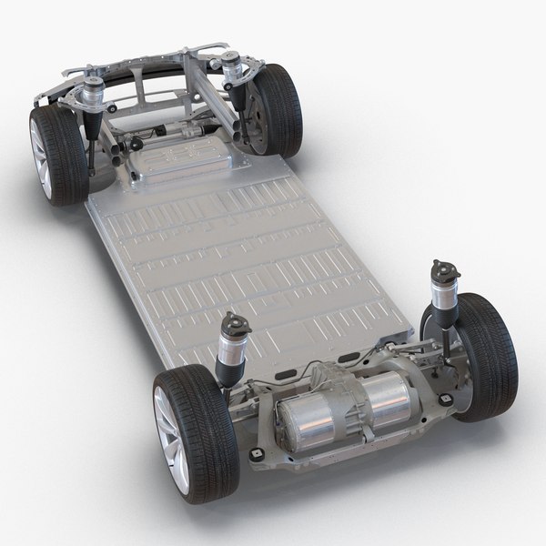 3d tesla s chassis modeled