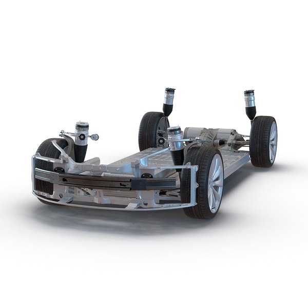 3d tesla s chassis modeled