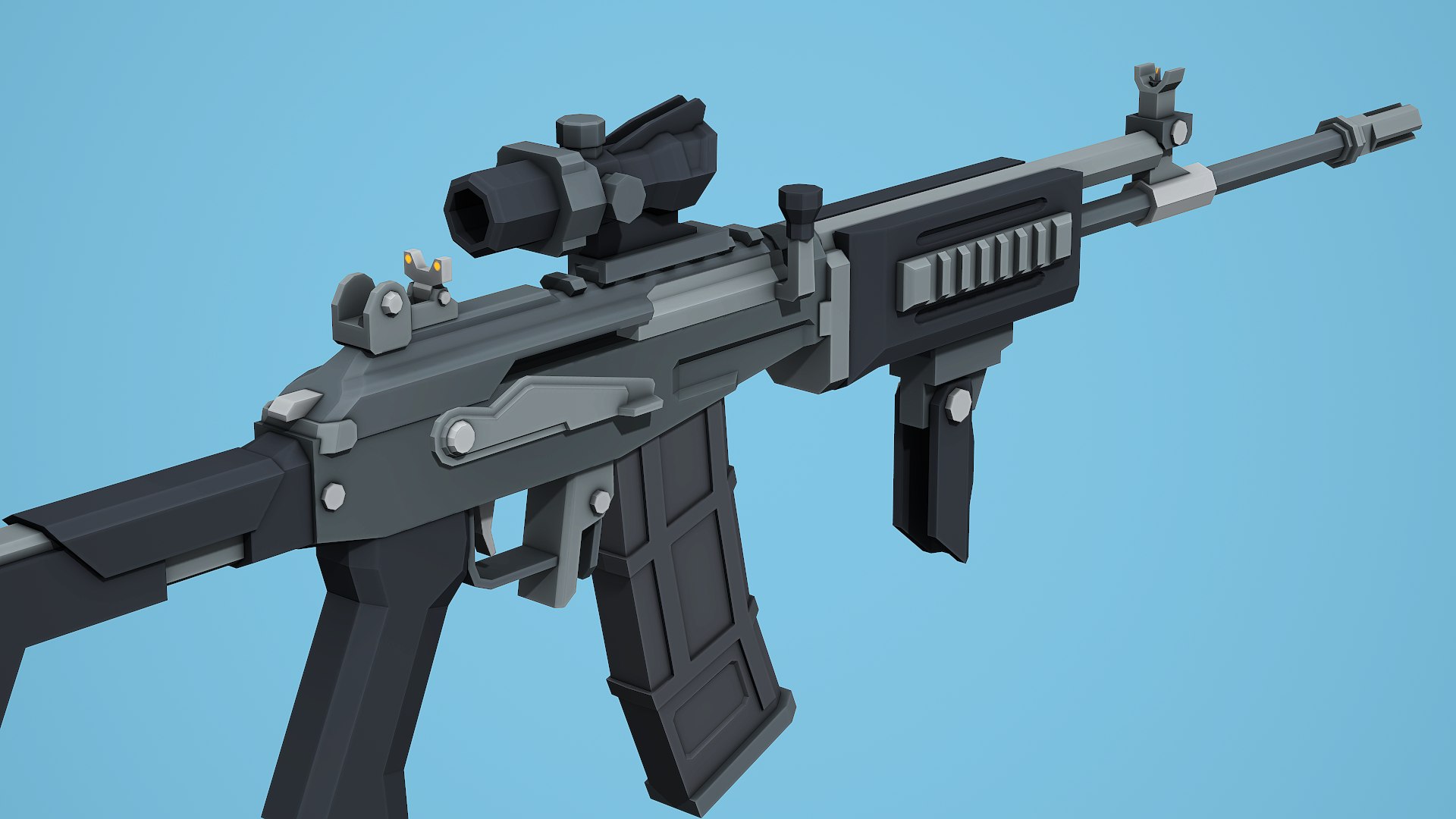 3D Galil Tactical - Low Poly Mobile Ready Model - TurboSquid 2041215
