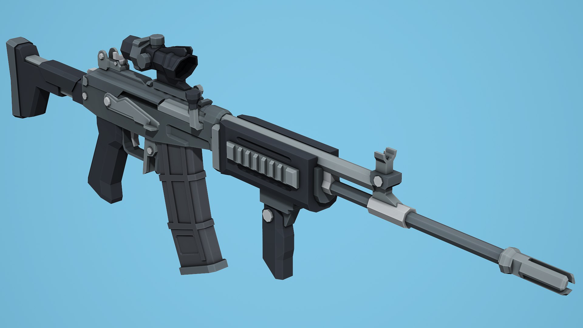 3D Galil Tactical - Low Poly Mobile Ready Model - TurboSquid 2041215