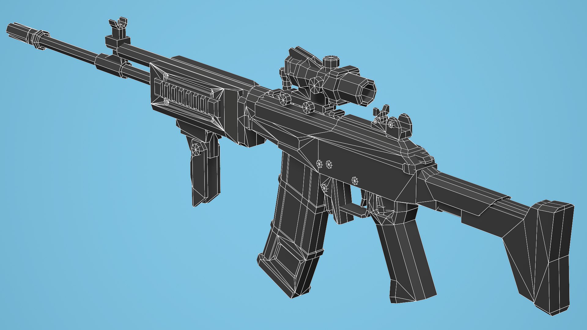3D Galil Tactical - Low Poly Mobile Ready Model - TurboSquid 2041215