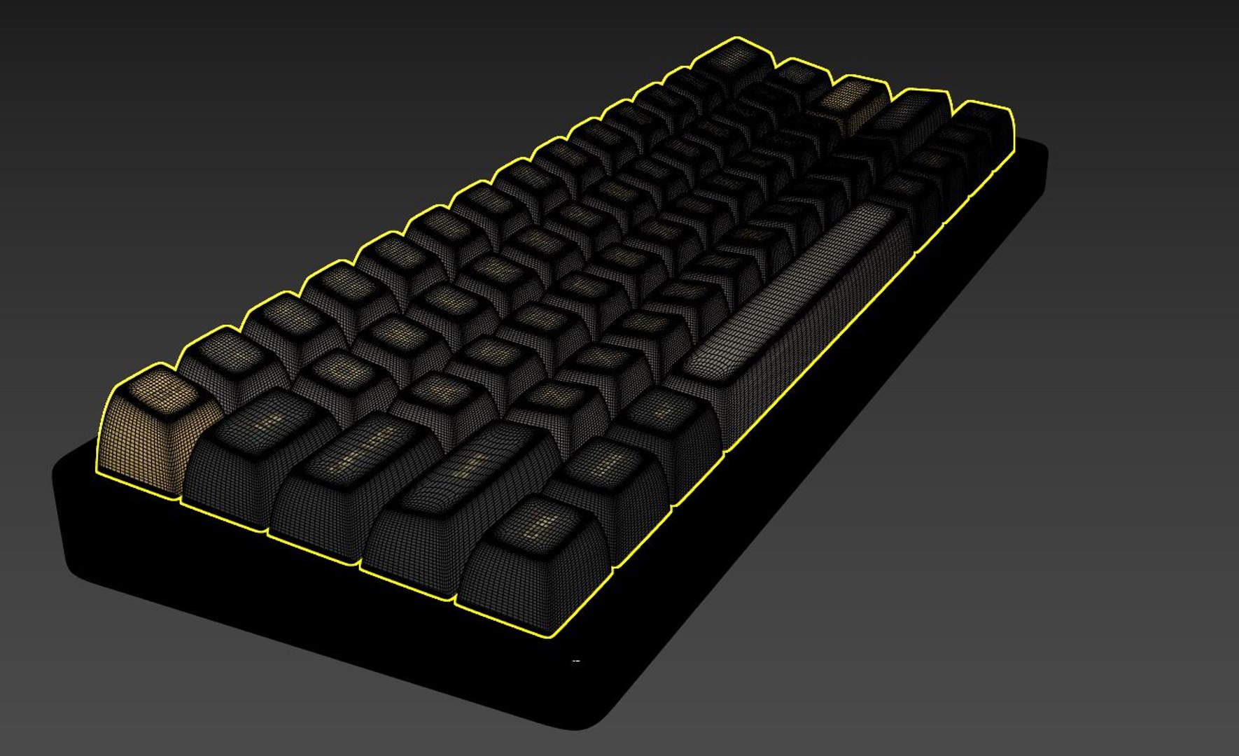 Mechanical Keyboard Model - TurboSquid 1608376