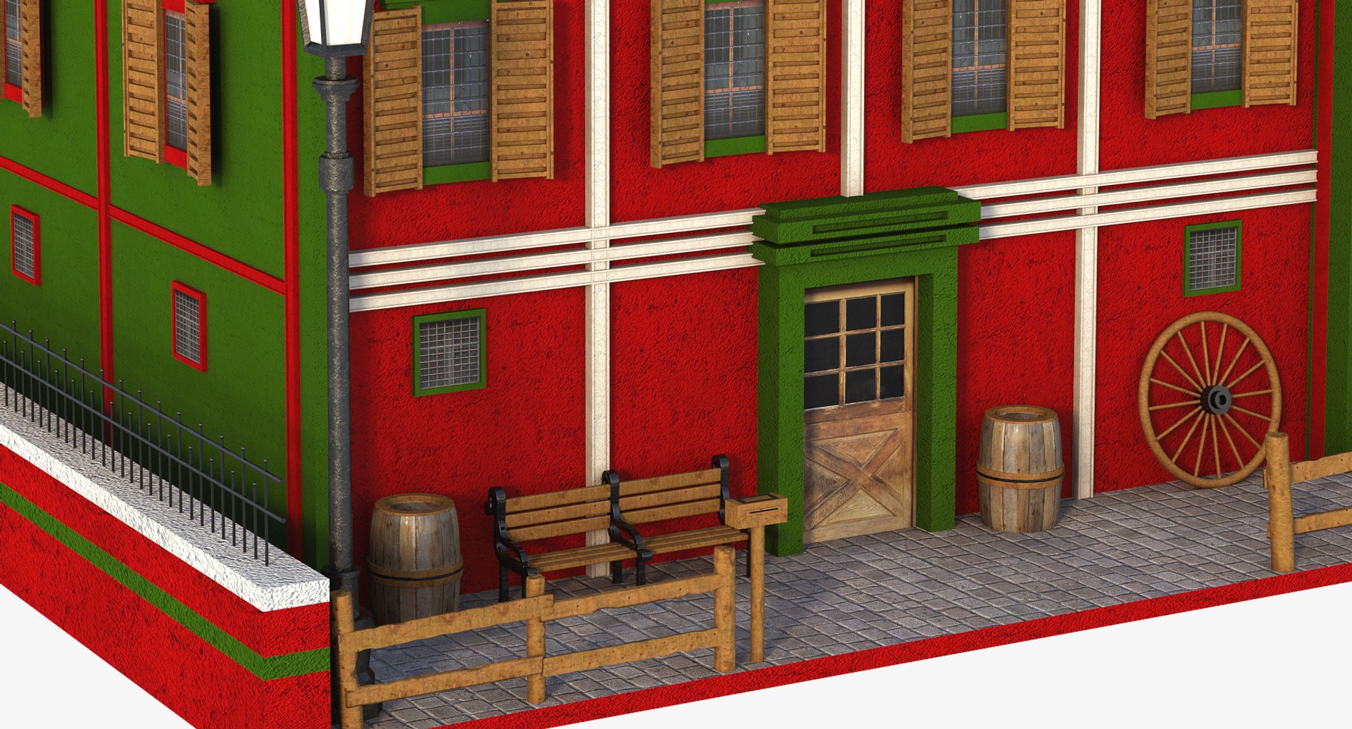 Red Building 3D Model - TurboSquid 1315979