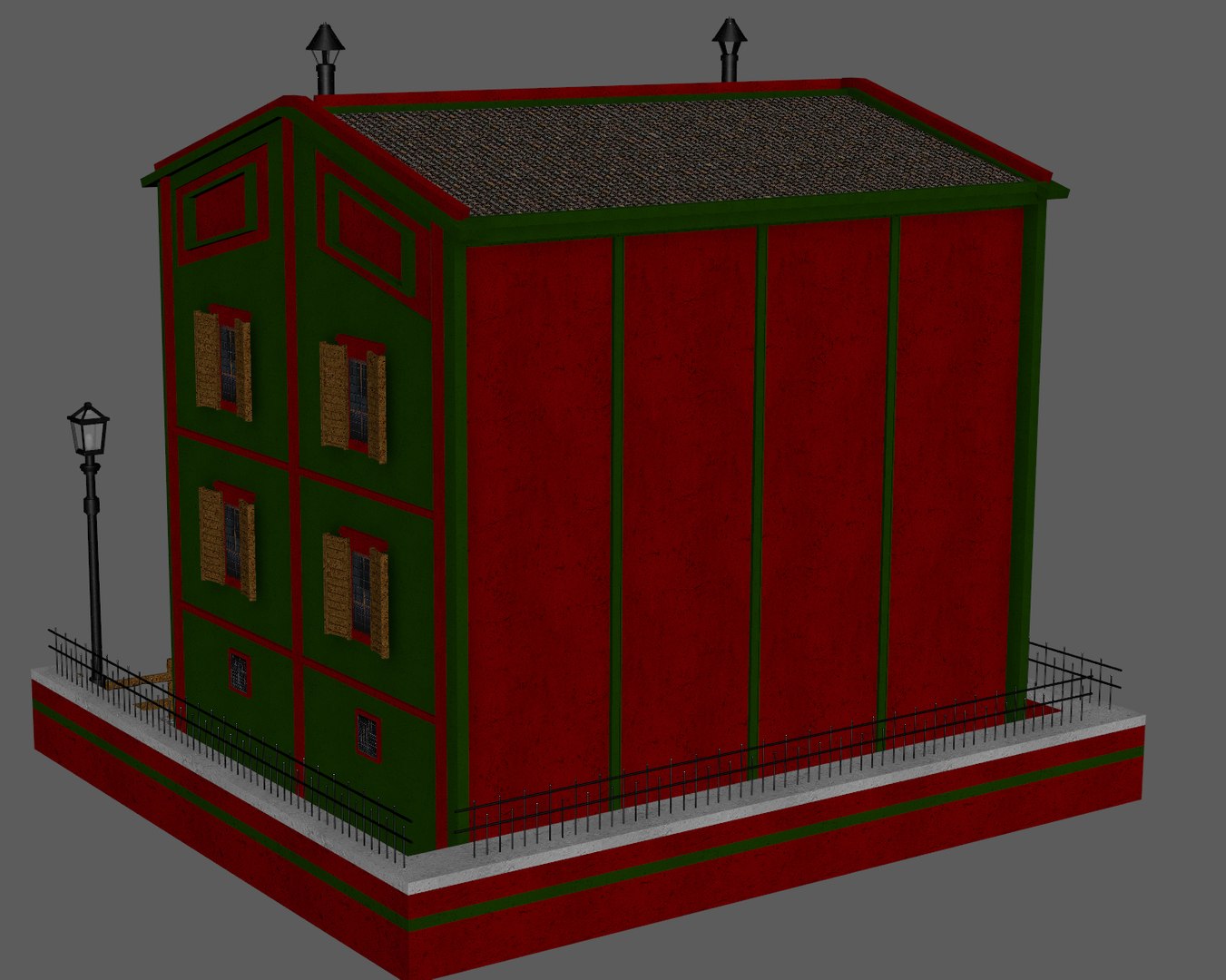 Red Building 3D Model - TurboSquid 1315979