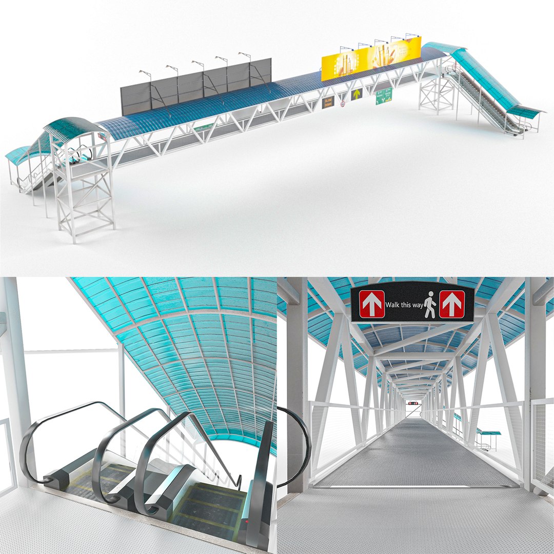 3D Pedestrian Bridge VOL 1 - TurboSquid 2008035