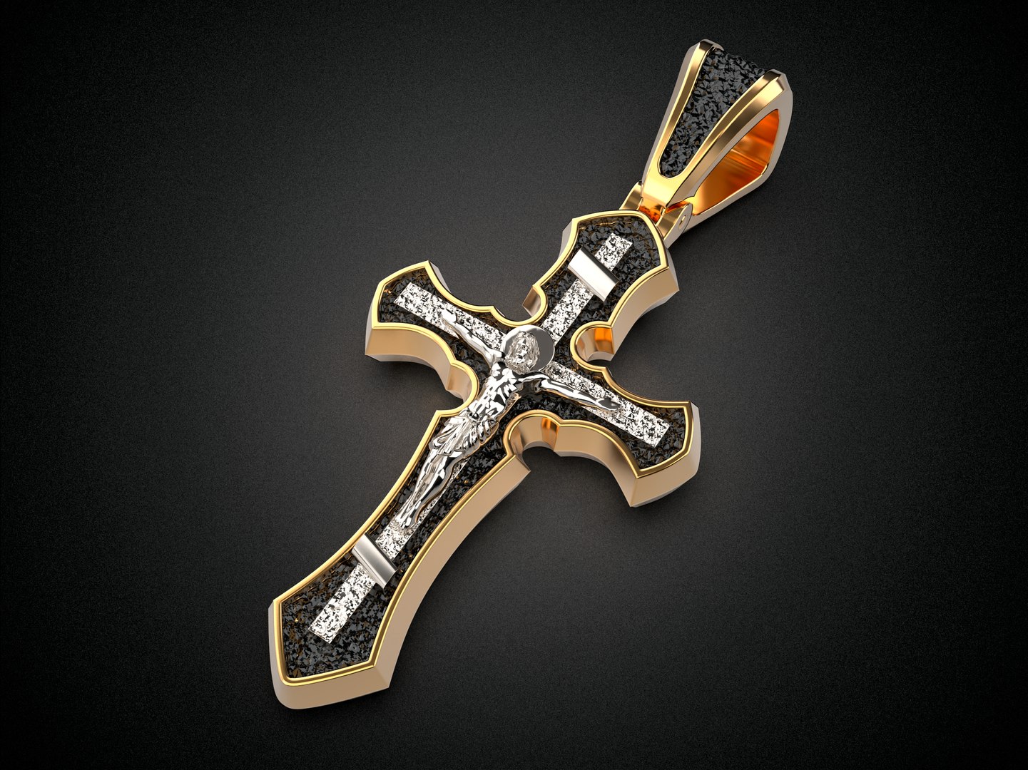 3D Women Holy Cross Pendant P3 3D Print Model - TurboSquid 1851041