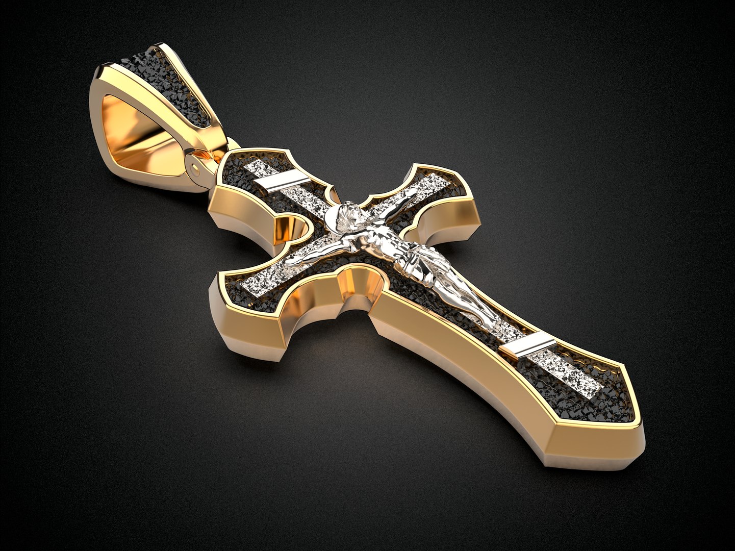 3D Women Holy Cross Pendant P3 3D Print Model - TurboSquid 1851041