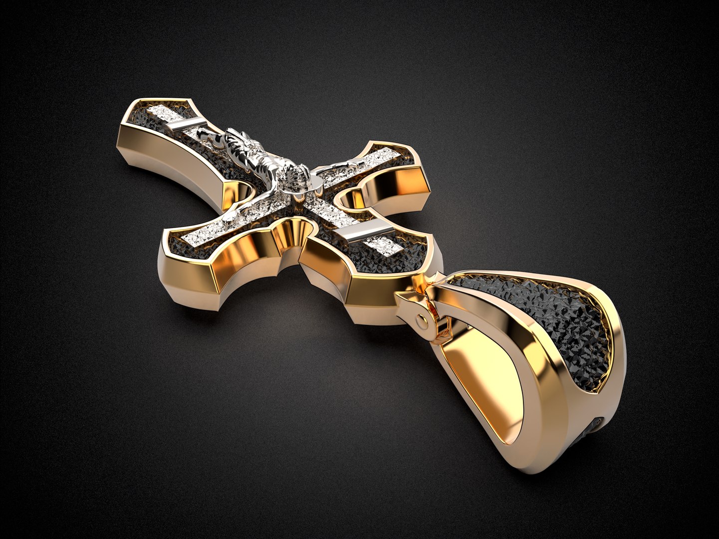 3D Women Holy Cross Pendant P3 3D Print Model - TurboSquid 1851041