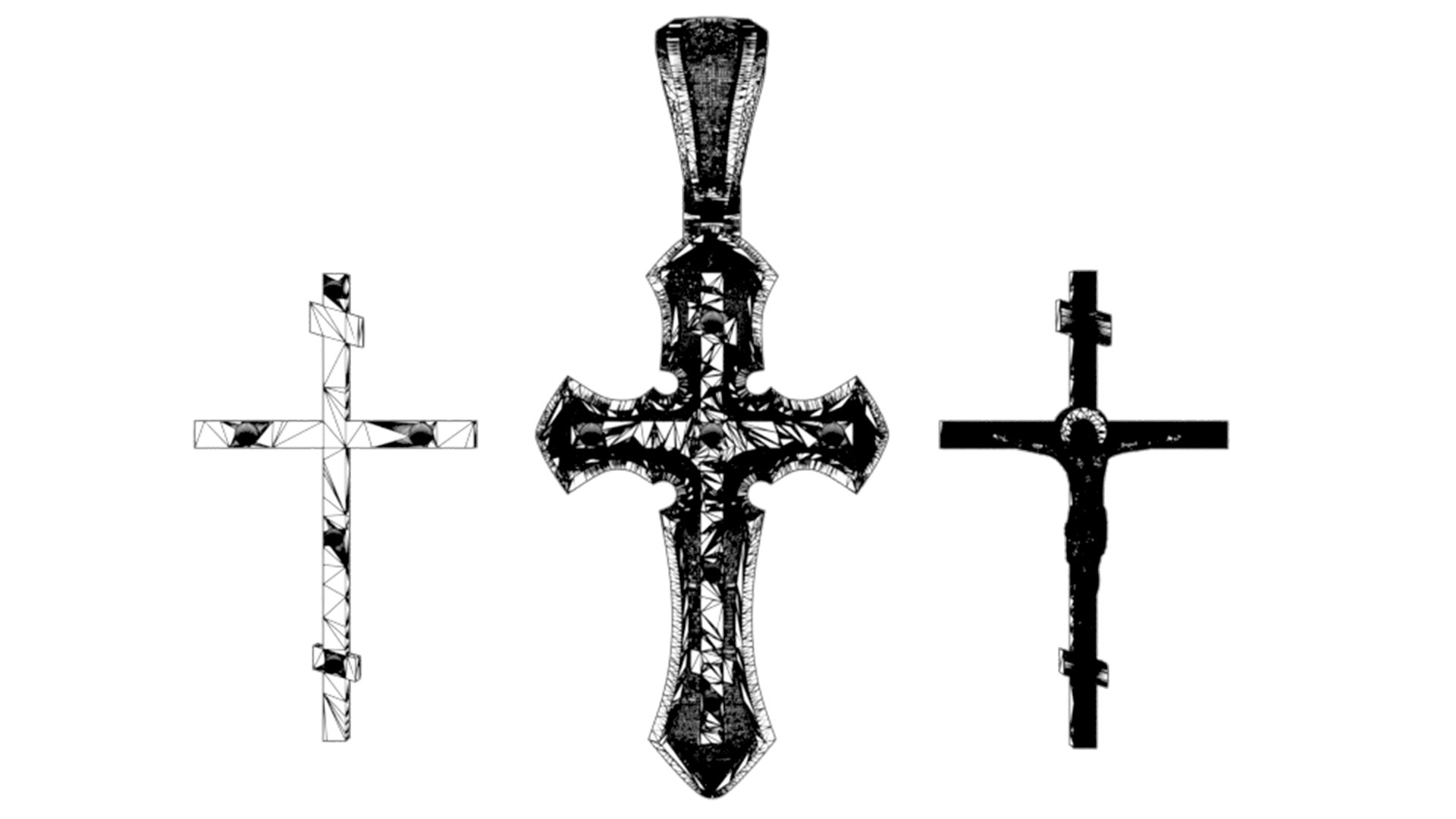 3D Women Holy Cross Pendant P3 3D Print Model - TurboSquid 1851041