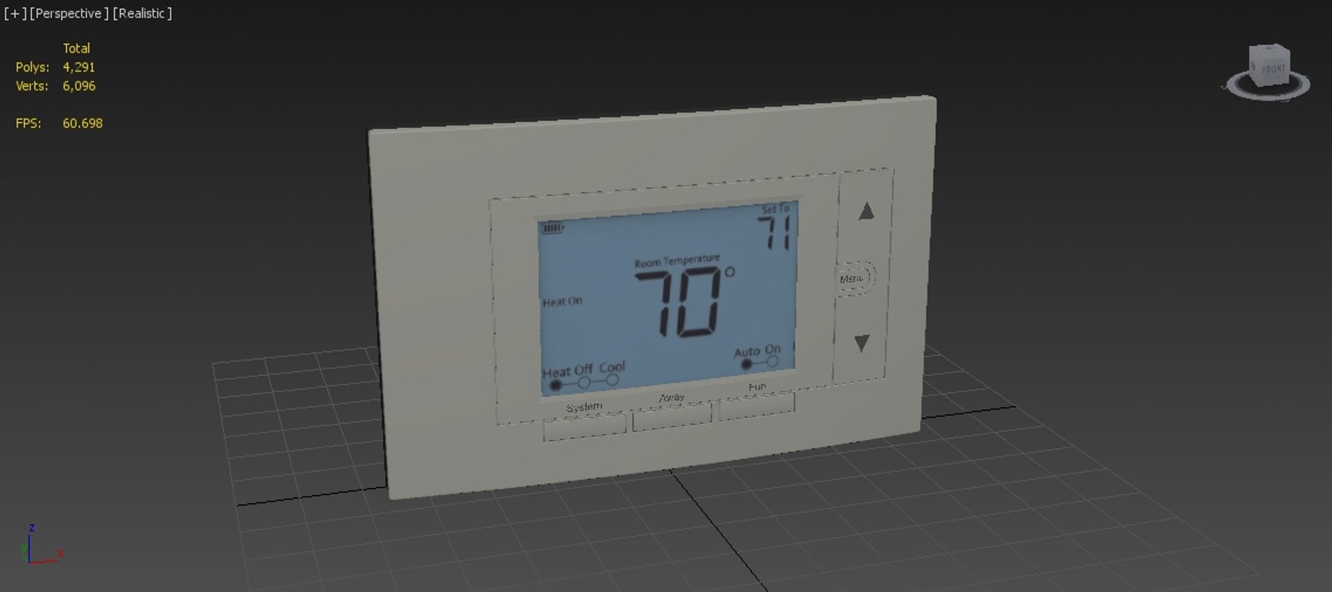 Digital thermostat 3D model - TurboSquid 1460809