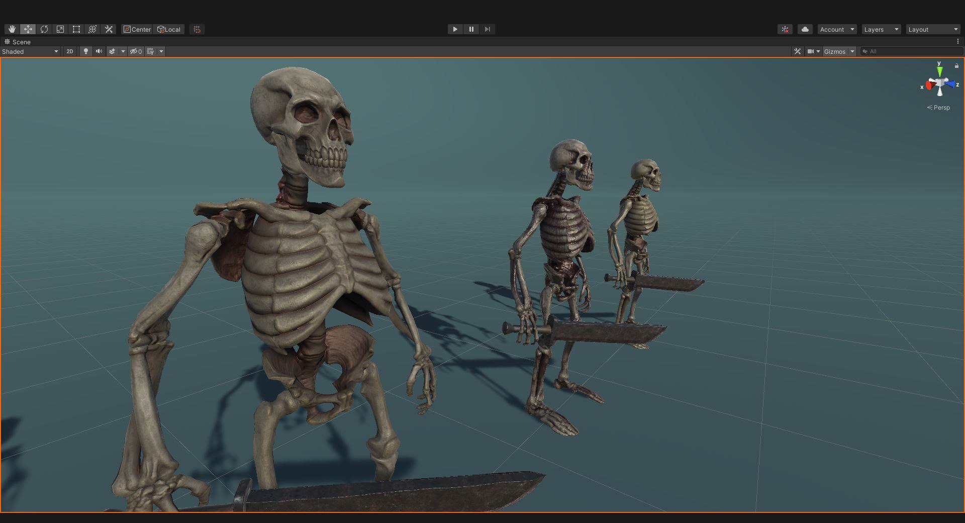 3D Humanoid Skeletons Undead Warriors - Game Ready - Collection ...
