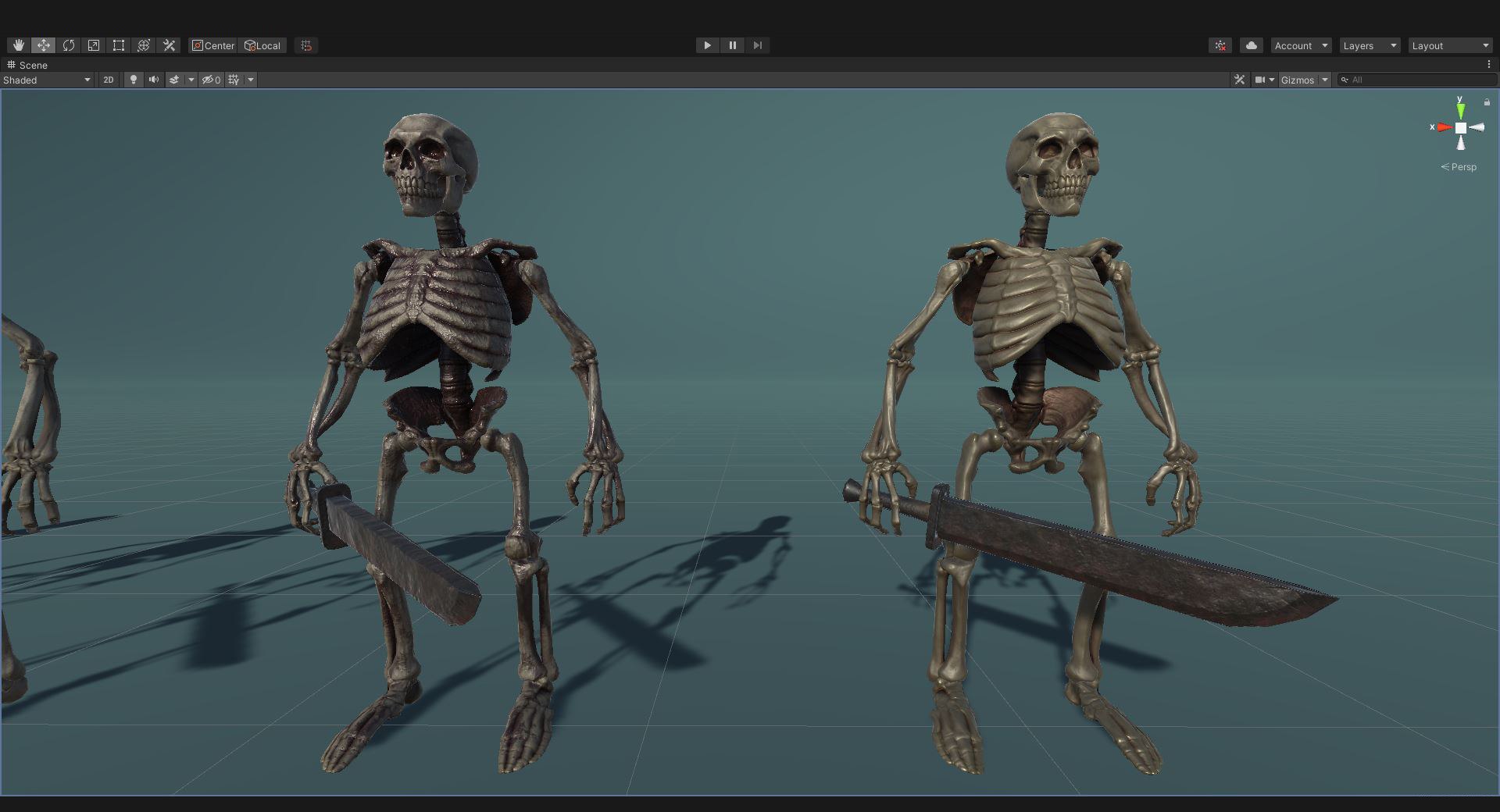 3D Humanoid Skeletons Undead Warriors - Game Ready - Collection ...