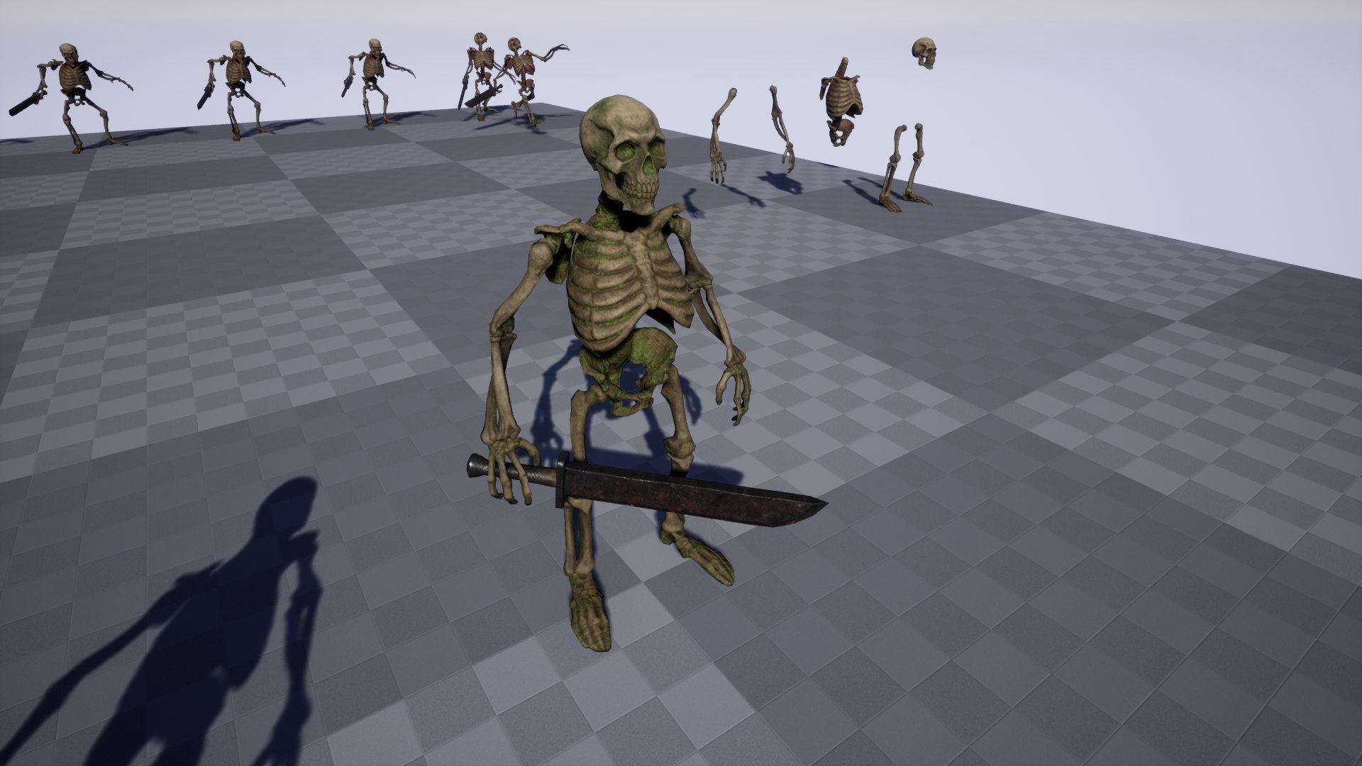 3D Humanoid Skeletons Undead Warriors - Game Ready - Collection ...
