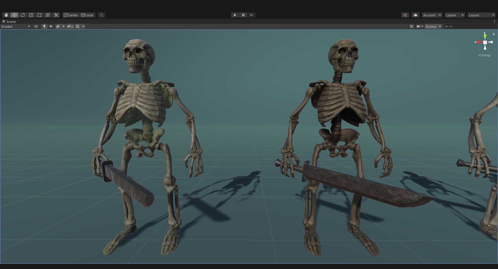 3D Humanoid Skeletons Undead Warriors - Game Ready - Collection ...