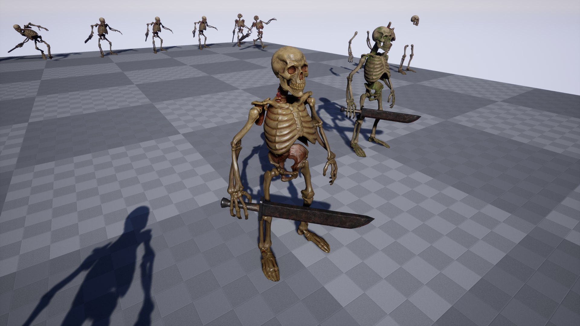 3D Humanoid Skeletons Undead Warriors - Game Ready - Collection ...