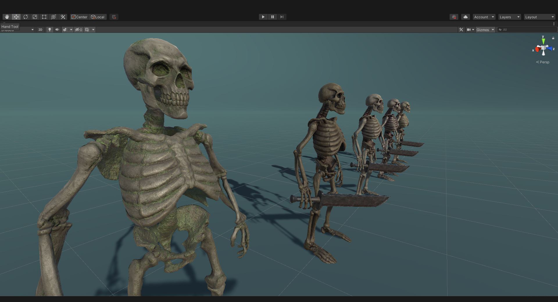 3D Humanoid Skeletons Undead Warriors - Game Ready - Collection ...