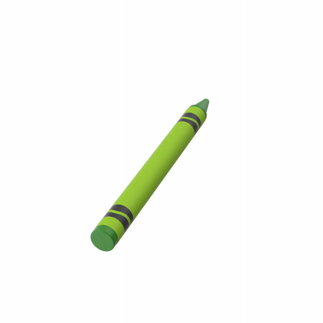 Green Crayon Model - TurboSquid 1851332