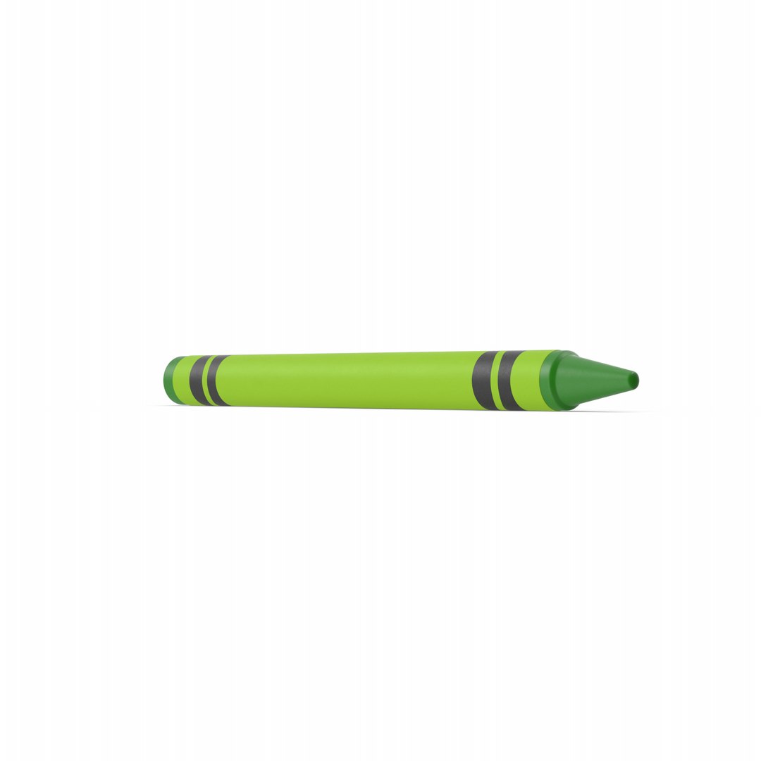 Green Crayon Model - TurboSquid 1851332