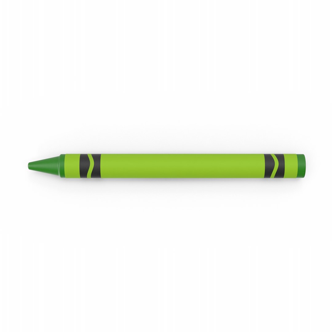 Green Crayon Model - TurboSquid 1851332