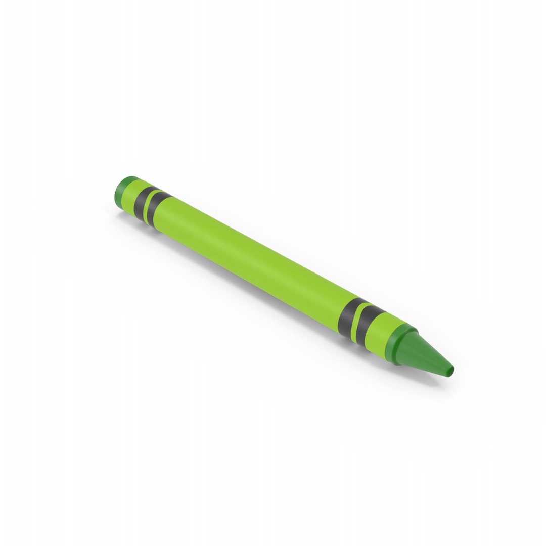 Green Crayon Model - TurboSquid 1851332