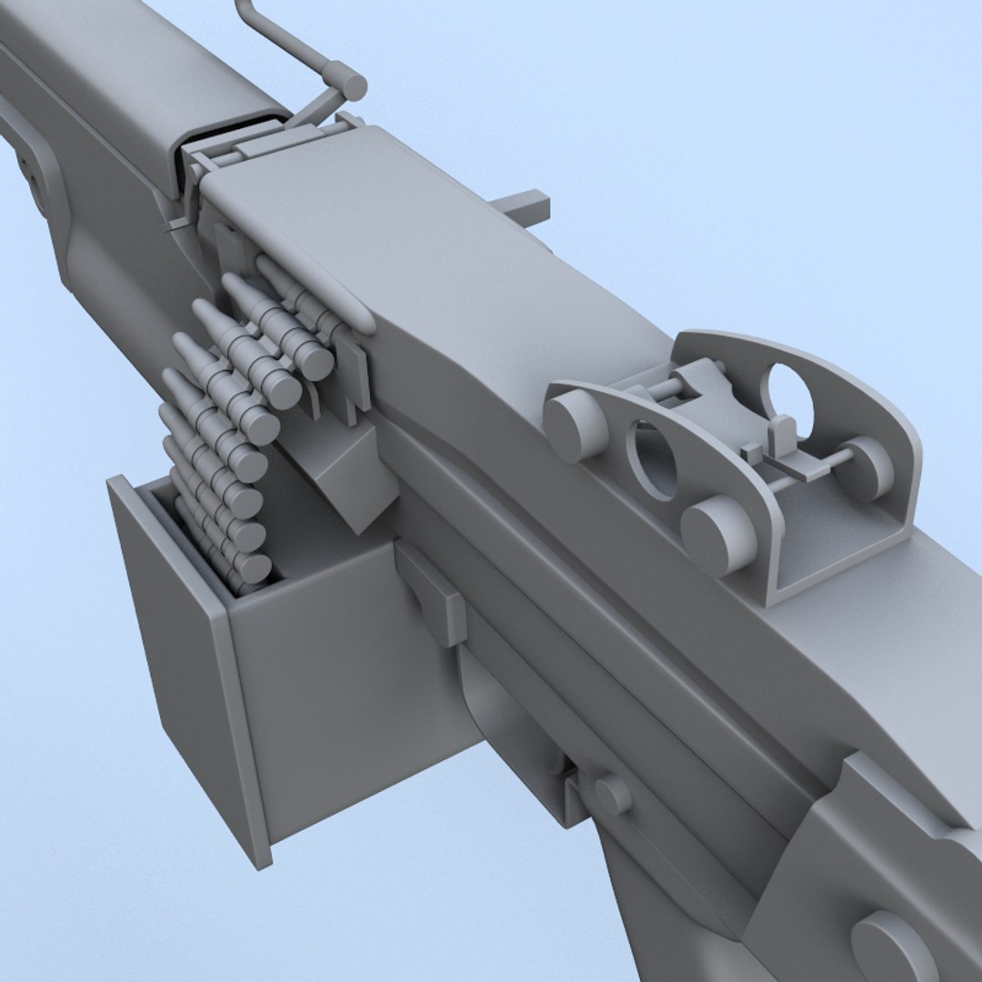 3d m249 saw rifle model