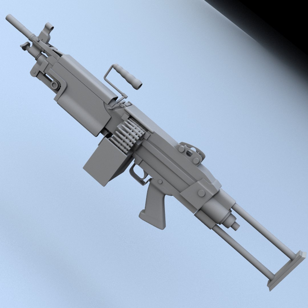 3d m249 saw rifle model