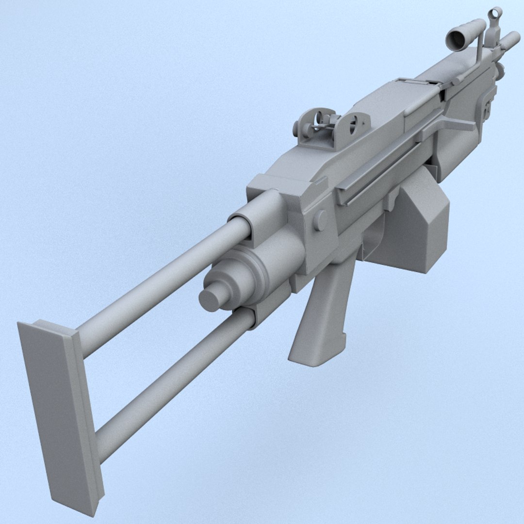 3d m249 saw rifle model