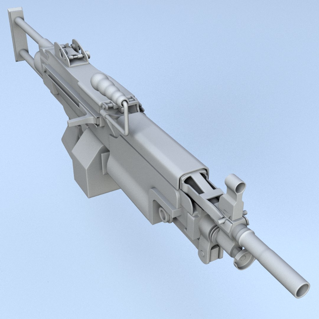 3d m249 saw rifle model
