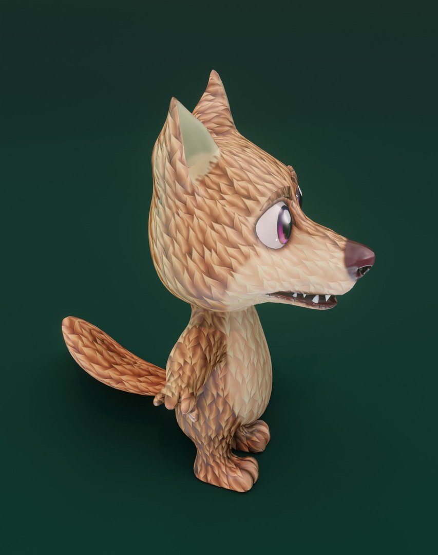 3D Cartoon Red Wolf Animated 3D Model - TurboSquid 1825151