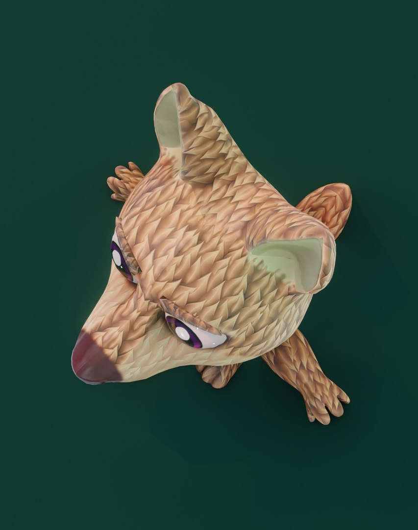 3D Cartoon Red Wolf Animated 3D Model - TurboSquid 1825151