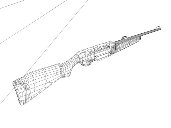 3d rifle model