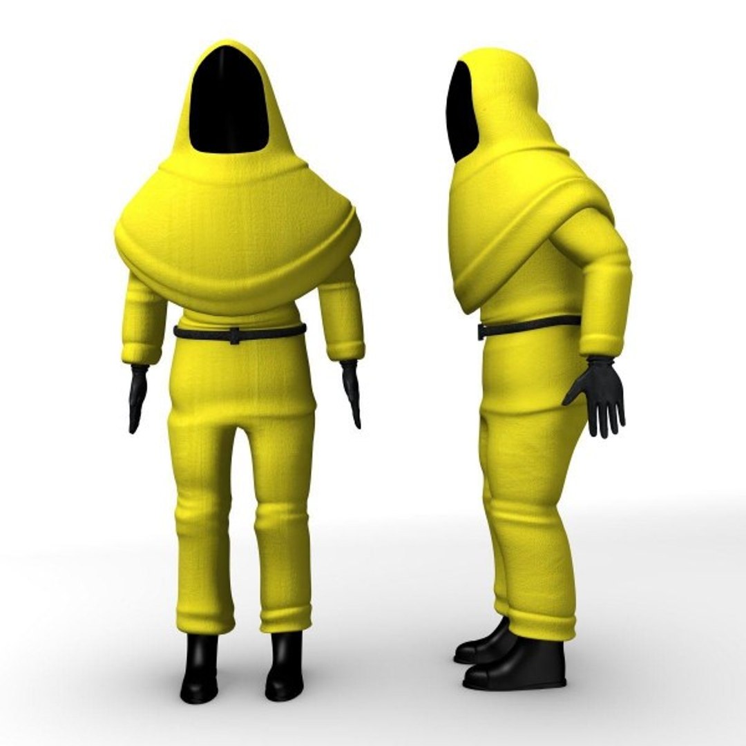 3d model man protective suit
