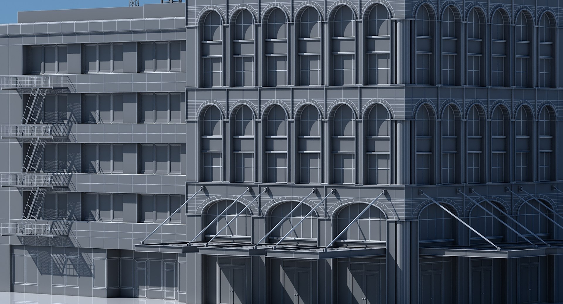 3D Tenement Building Facades Model - TurboSquid 1302996