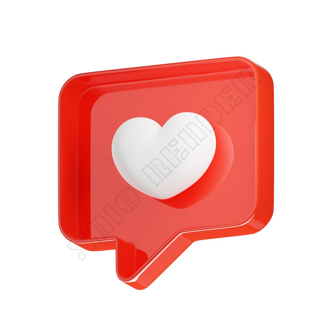 3D Heart Message Icon Model - TurboSquid 2231670