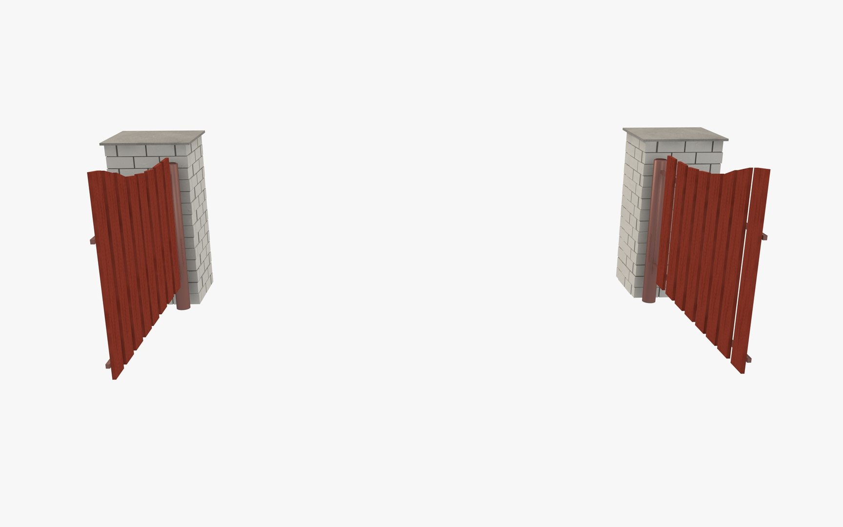 3d Fence Gate Model